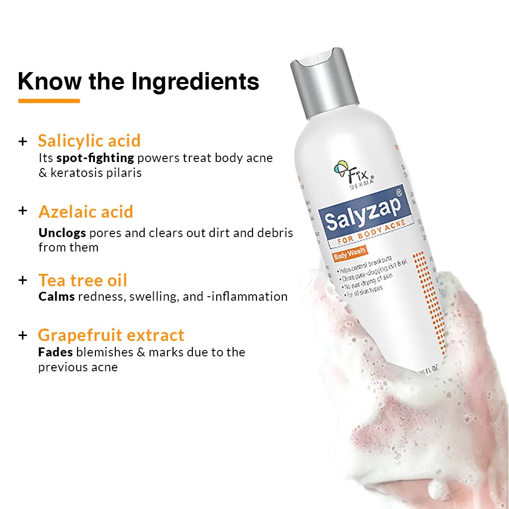 Buy Salyzap Acne Body Wash for Your Clear Skin – Fixderma Skincare