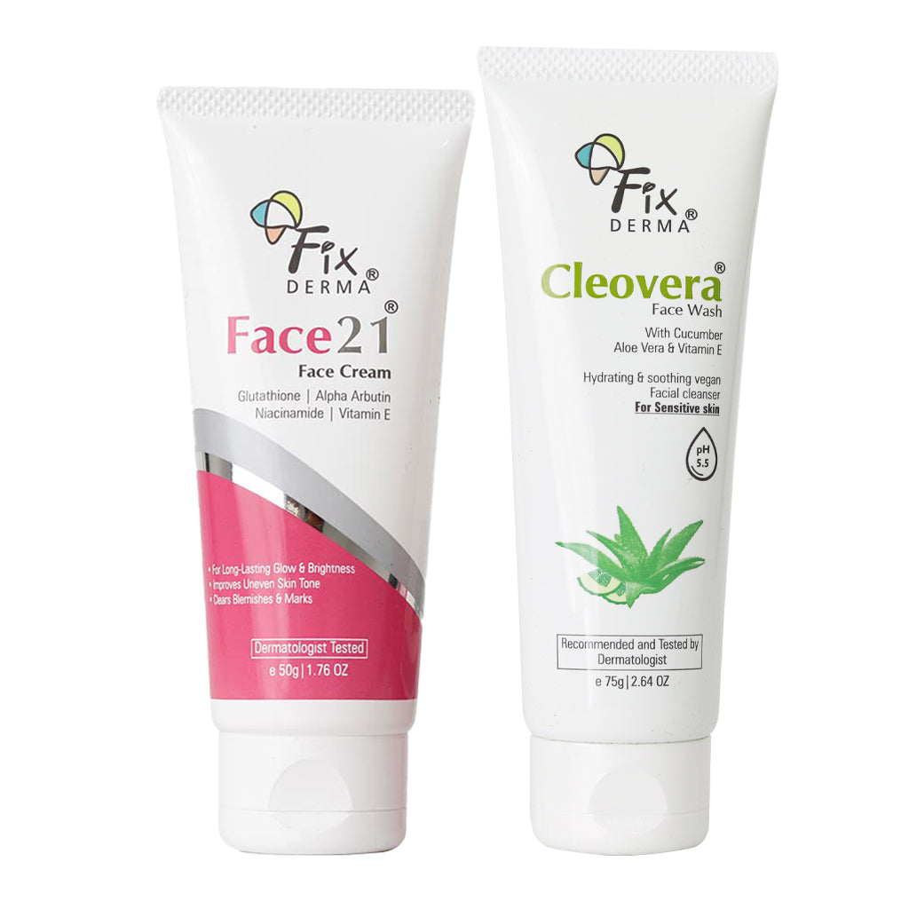 Face cream & Face Wash Combo Pack For All Skin Types – Fixderma Skincare