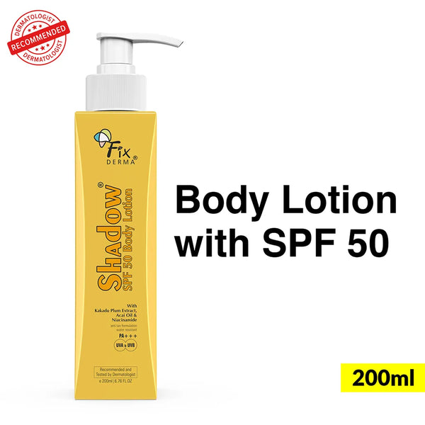 Shadow Sunscreen SPF 50 Body Lotion – Fixderma Skincare
