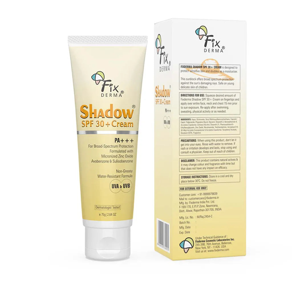 Shadow Sunscreen SPF 30+ Cream – Fixderma Skincare