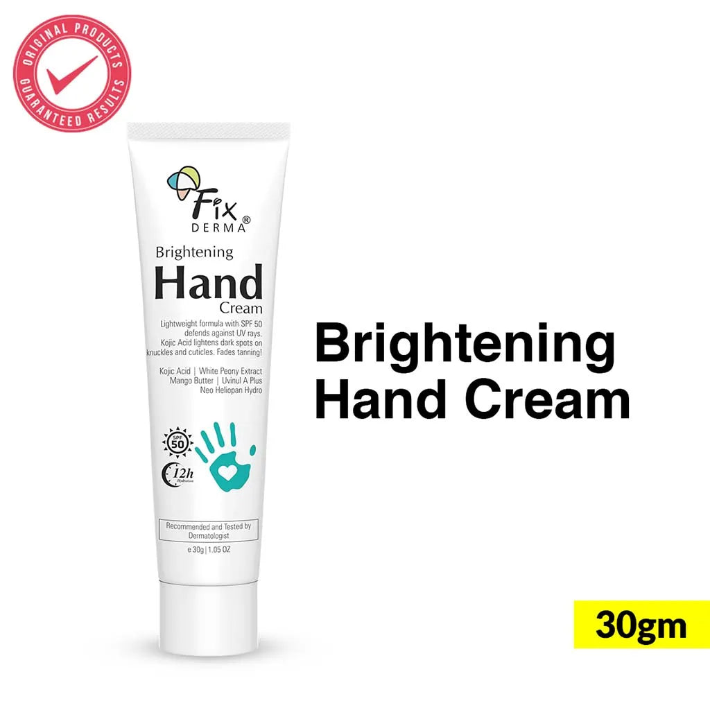 Brightening Hand Cream with Kojic Acid – Fixderma Skincare