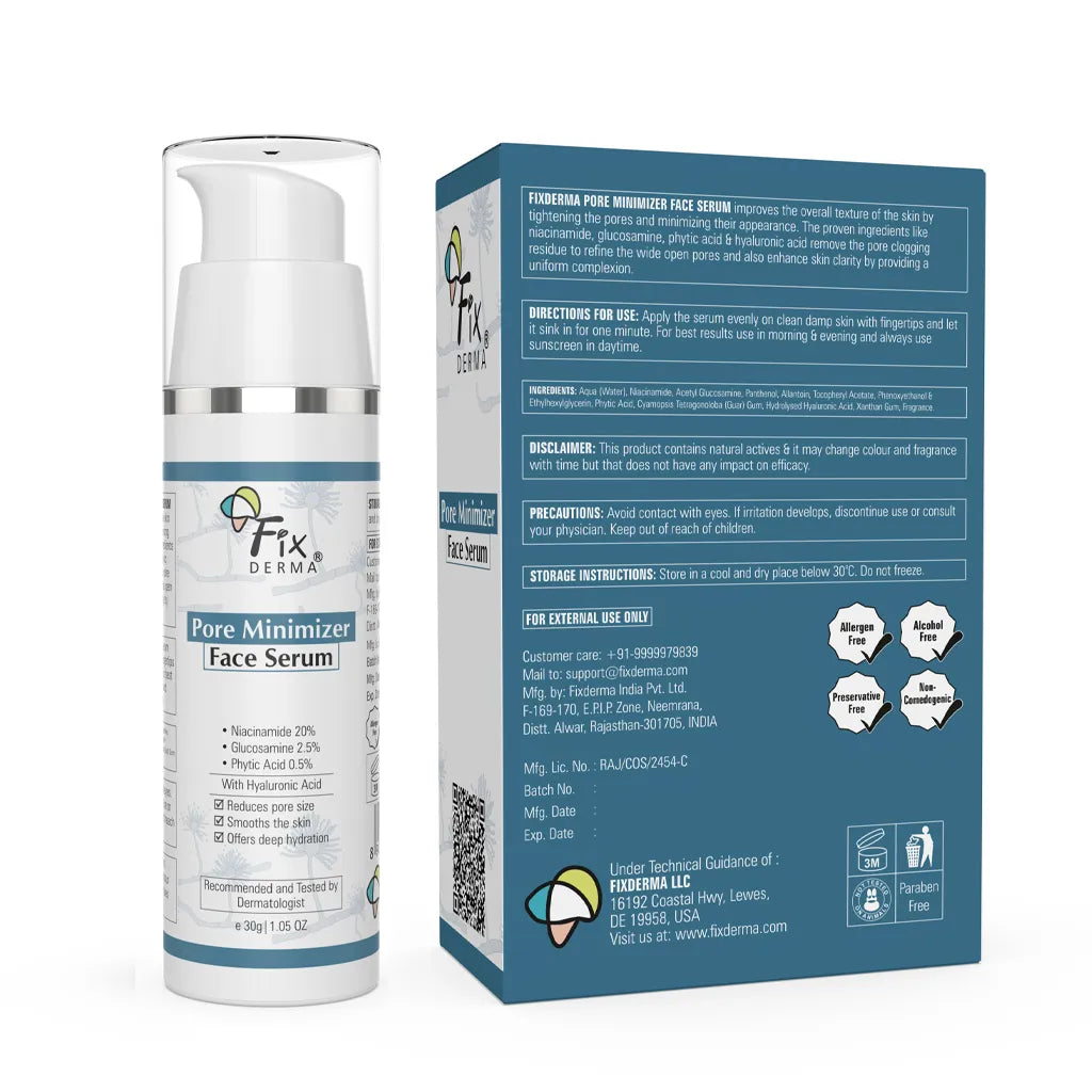 Use Fixderma Hyaluronic Acid Serum to minimize Open Pores – Fixderma ...
