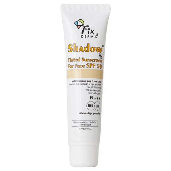 Shadow Rx Tinted Sunscreen For Face SPF 50 – Fixderma Skincare