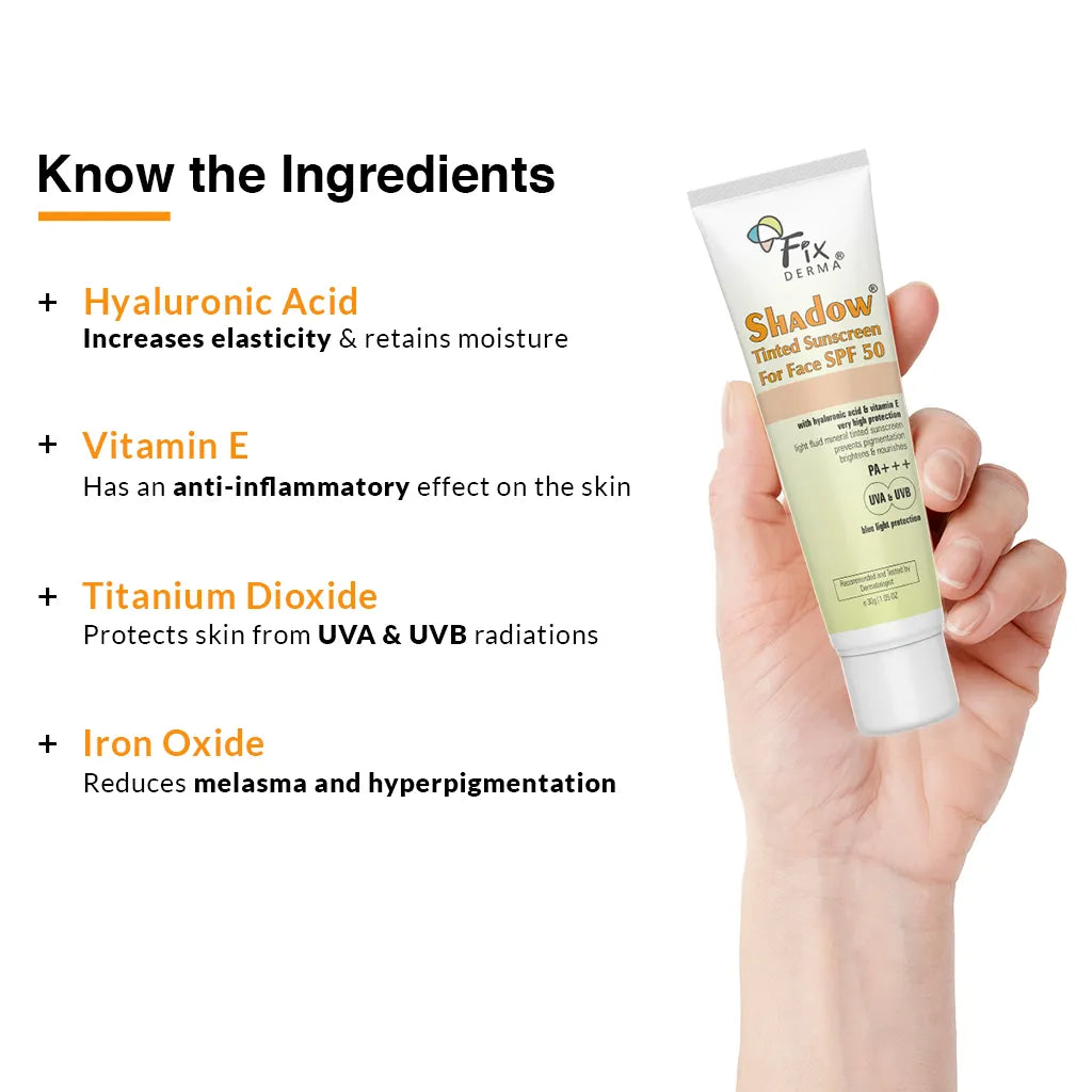Tinted Sunscreen with SPF 50 for face – Fixderma Skincare
