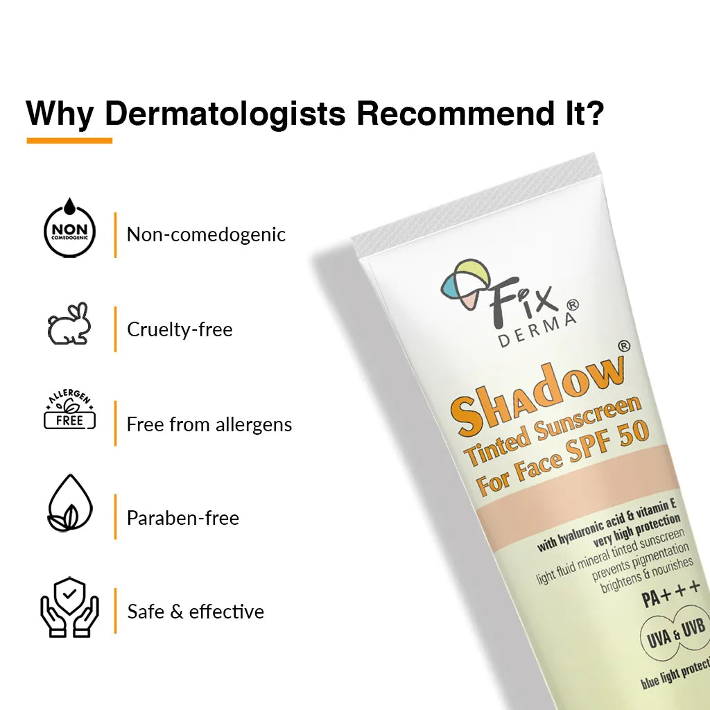 Tinted Sunscreen with SPF 50 for face – Fixderma Skincare