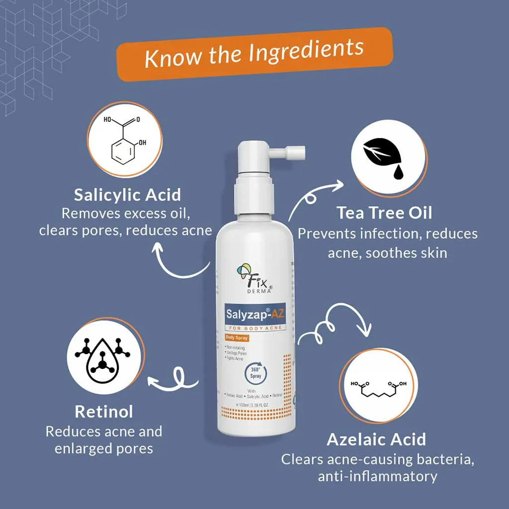 Fixderma Body Spray to reduce Body and Back Acne from – Fixderma Skincare