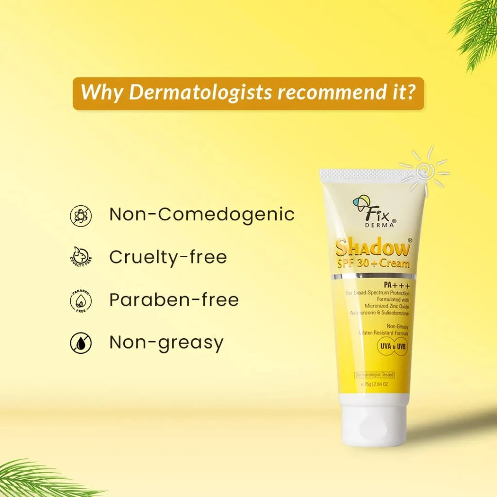 Shadow Sunscreen SPF 30+ Cream – Fixderma Skincare